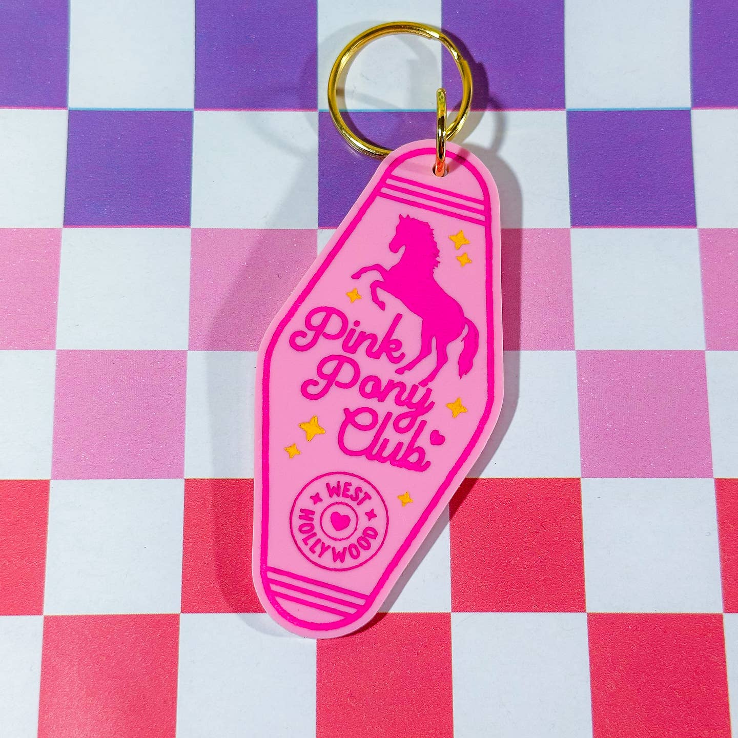 Pink Pony Club - Laser Engraved and Hand Painted Keychain – Francis + Fern